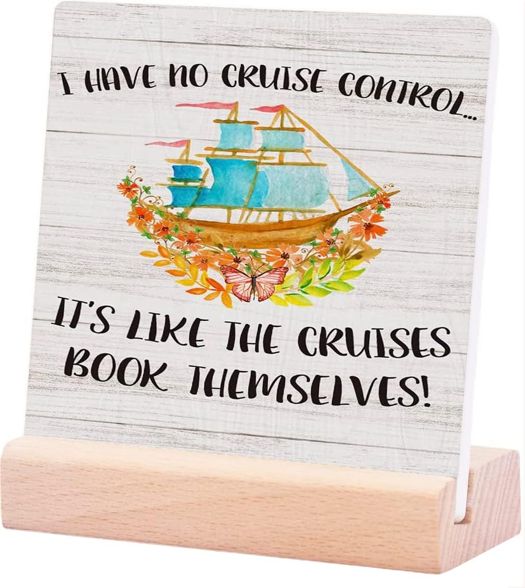 Amazon.com: Farmhouse Flower Boat Desk Plaque Sign, I Have No Cruise ...