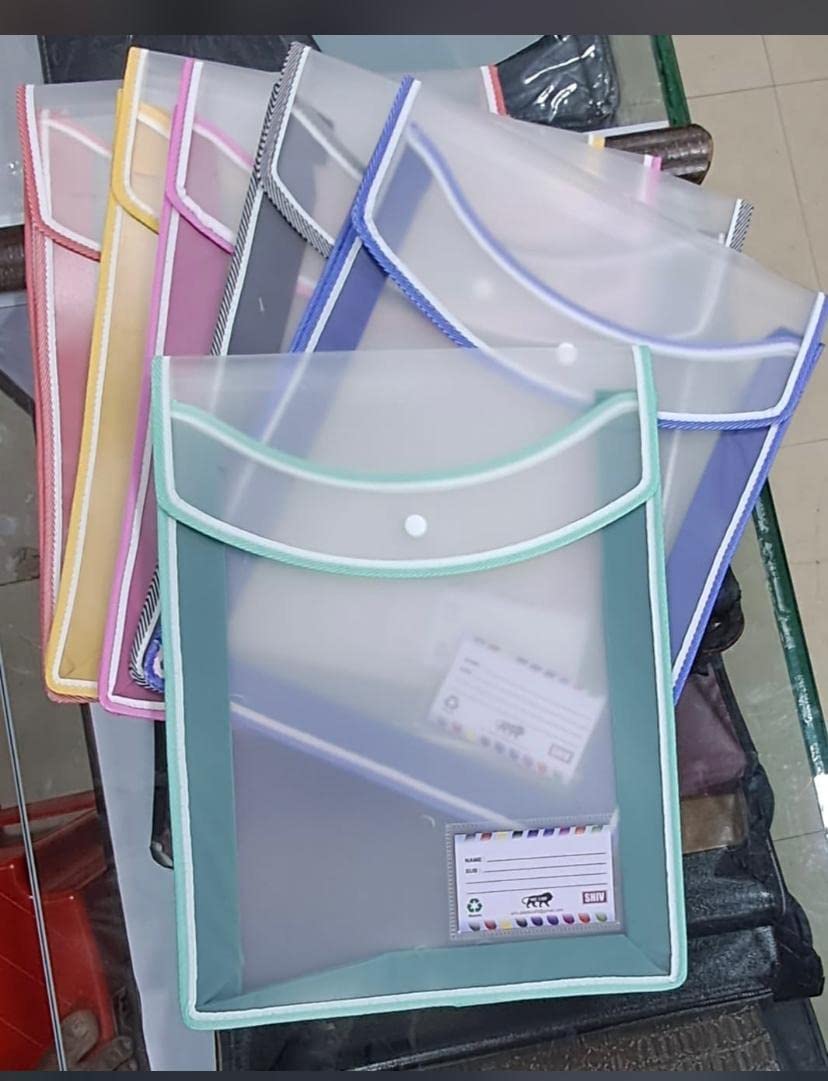 Baraky 5 Pieces A4 PVC File Folders Envelope Expanding File Wallet ...