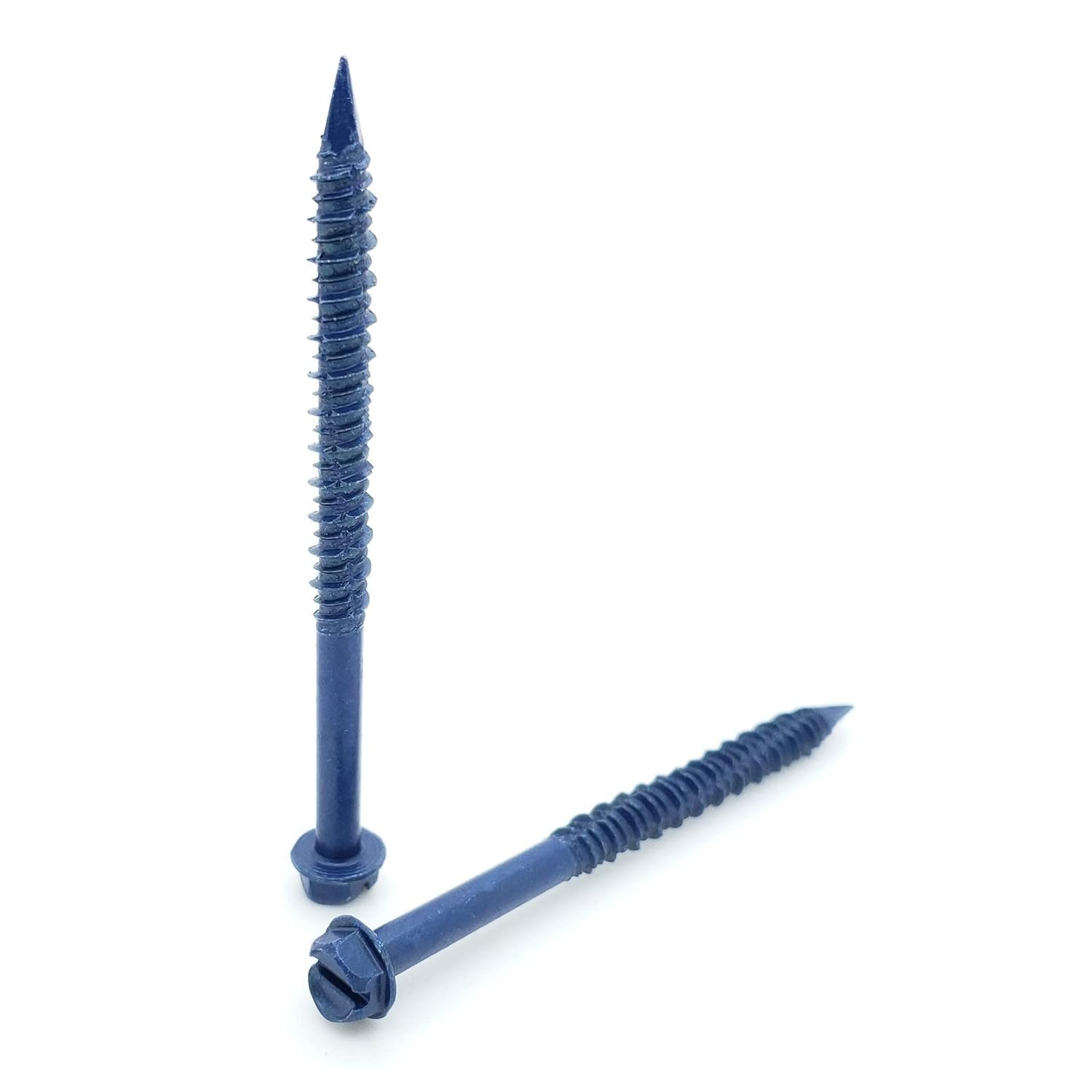 100 Qty 1/4" x 3-1/4" Hex Head Diamond Tip Concrete Screws to Anchor ...