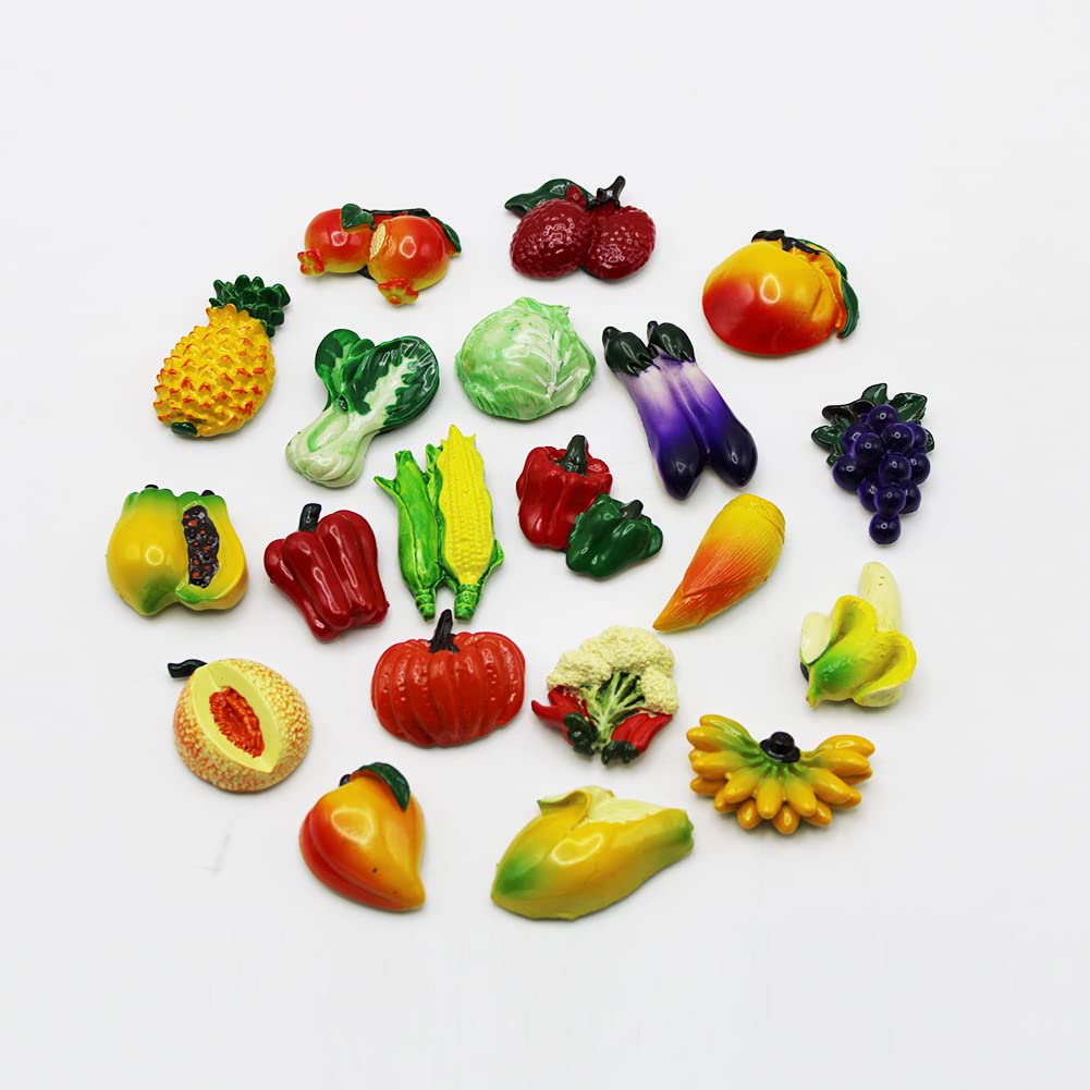 Amazon.com: Luckincolt 16 PCS Fruit Vegetables Stickers Fridge 3D Resin ...