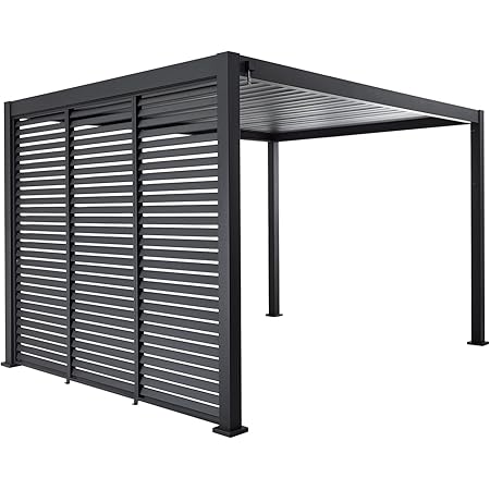 Amazon.com: Mirador Aluminum Louvered Wall One Panel Pergola Sun Shade ...