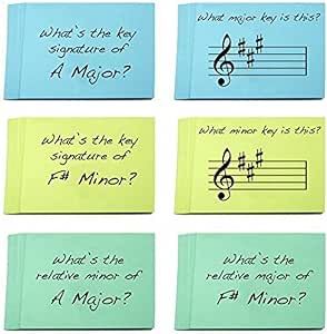 Amazon.com: Key Signature Flashcards- Minor, Major & Relative Major ...