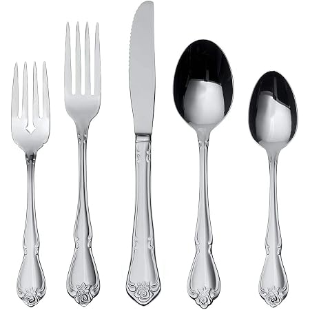 Amazon.com : Oneida Michelangelo 45 Piece Fine Flatware Set, Service ...