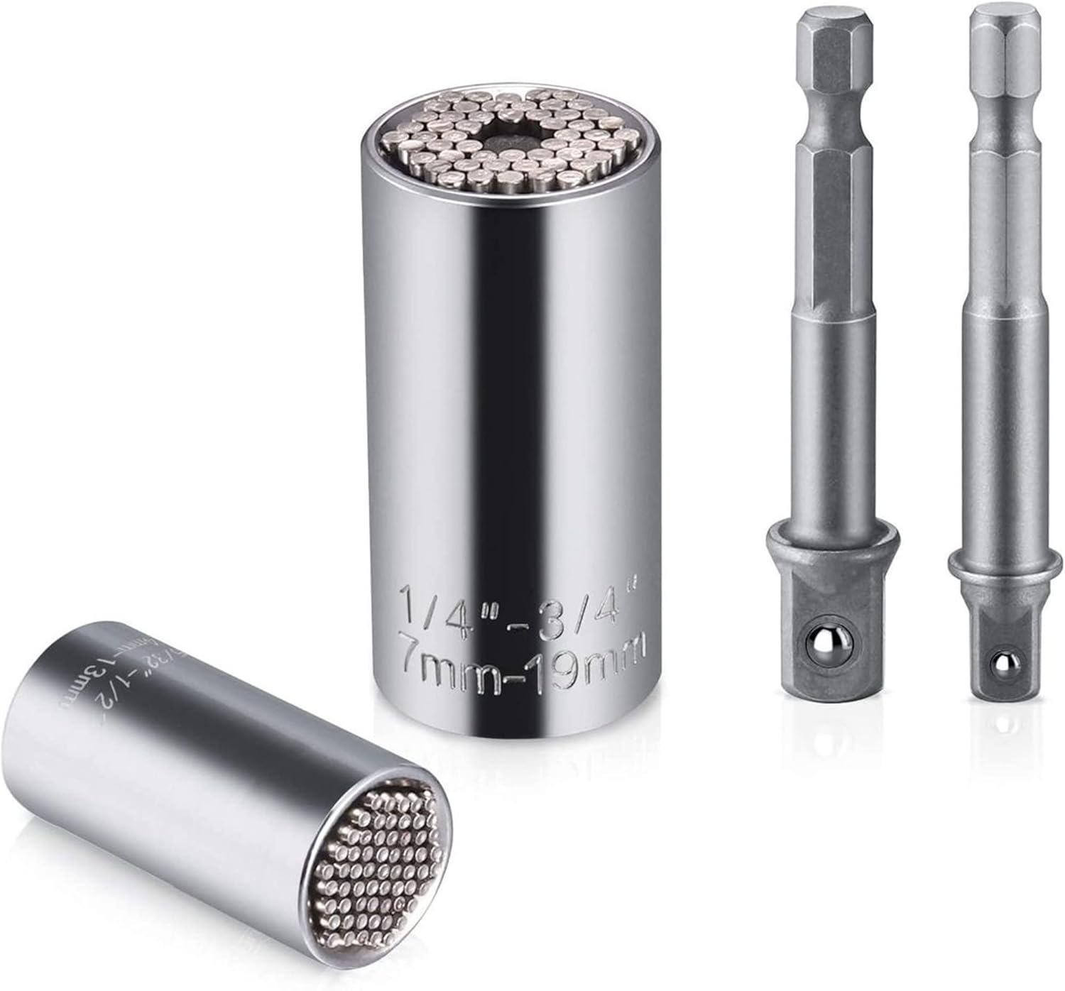 WULAOS Universal Socket Tool Sets, 5/32-1/2 inch (4mm-13mm) and 1/4-3/4 ...