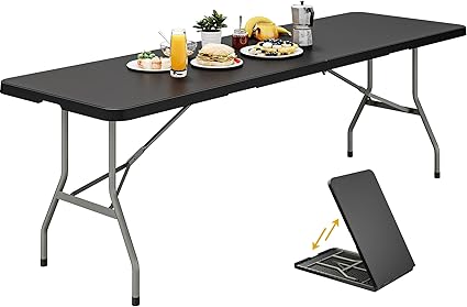 Amazon.com: YITAHOME Heavy-Duty 6ft Folding Table with Handle, Portable ...