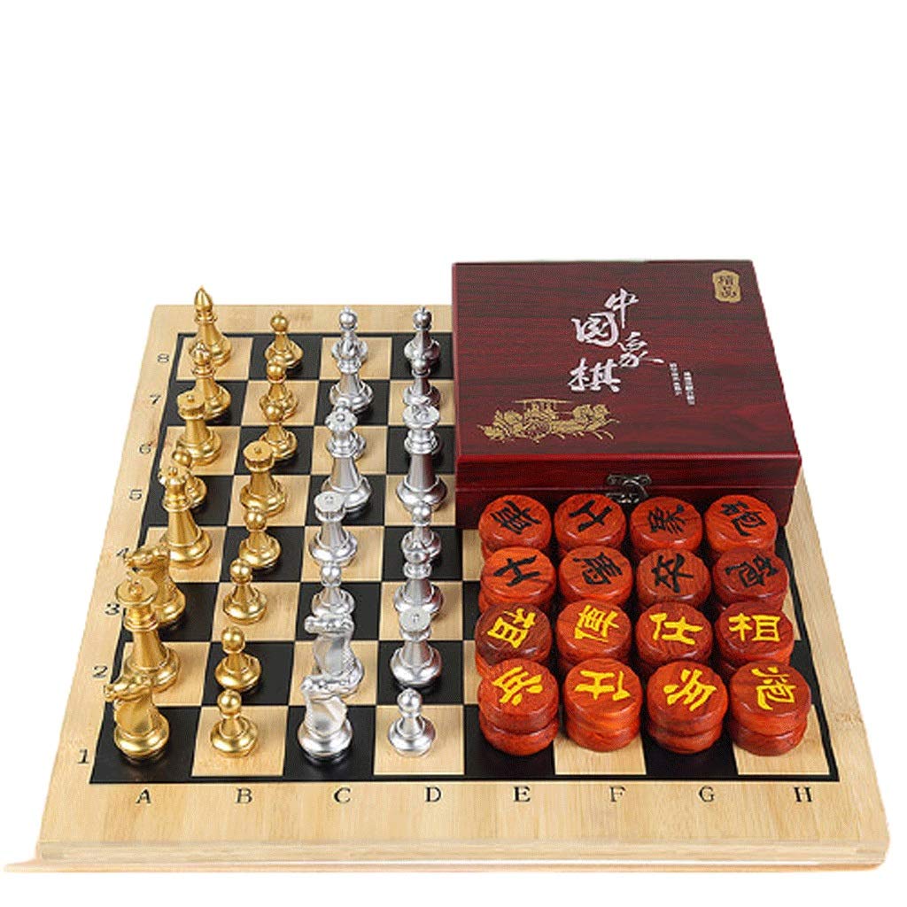 Buy NIVOK Portable Chess Set Natural Bamboo Chess Set for Kids and ...