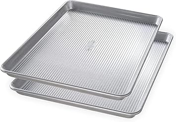 Amazon.com: USA Pan Bakeware Half Sheet Pan, Set of 2, Aluminized Steel ...