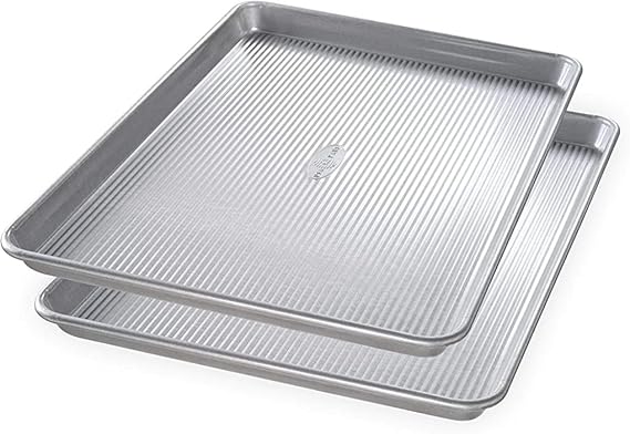 Amazon.com: USA Pan Bakeware Half Sheet Pan, Set of 2, Aluminized Steel ...