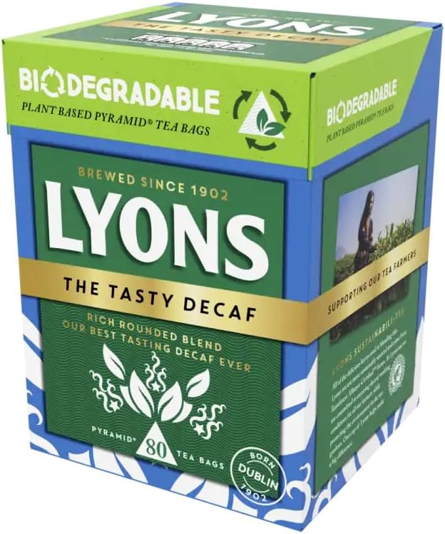 Amazon.com : Lyons Decaffeinated Irish Tea 80 Bags Pyramid tea bags_AB ...