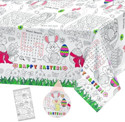 Amazon.com: Leezead Easter Large Coloring Poster, 30 x 72 Inches Happy ...