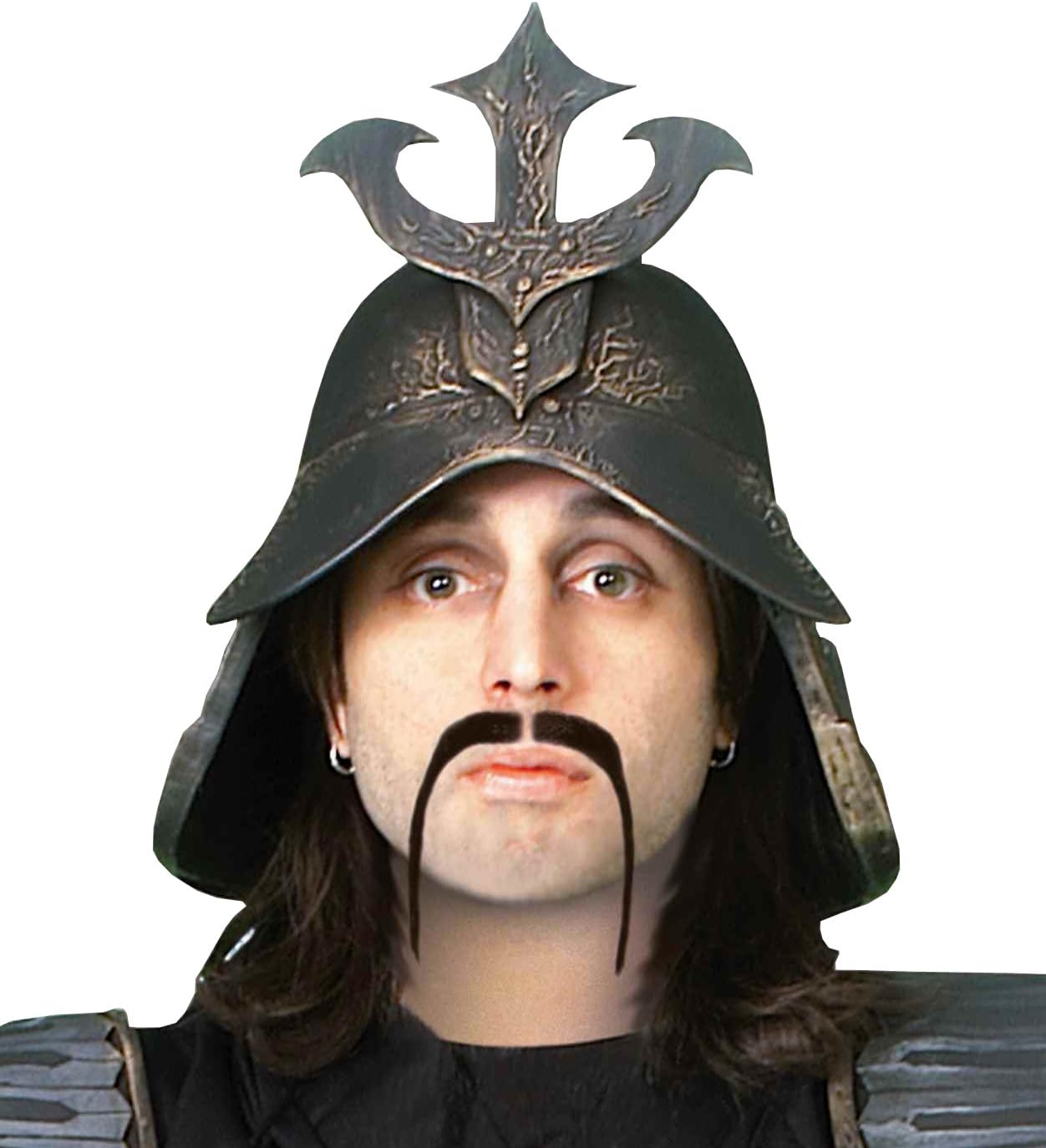 Amazon.com: Forum Novelties Men's Human Hair Warrior Mustache, Black ...