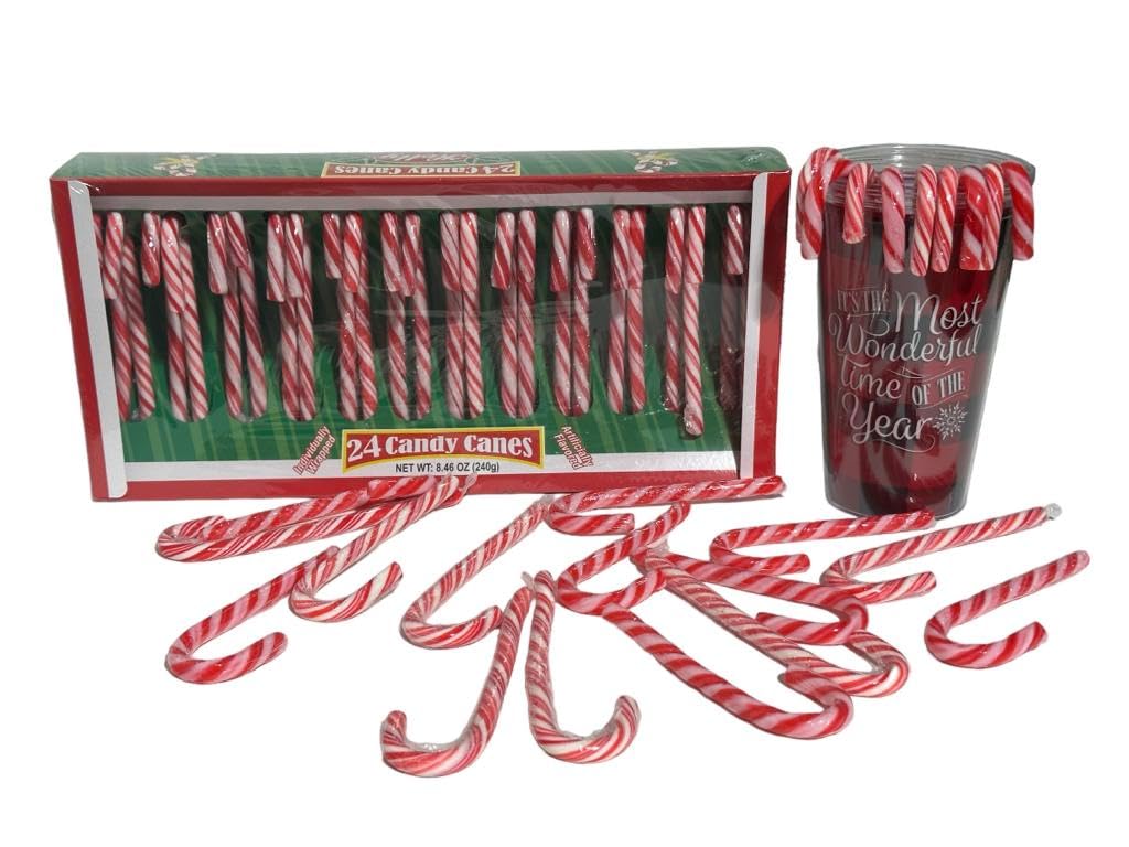 Amazon.com: Individually Wrapped Peppermint Candy Canes - Old Time ...