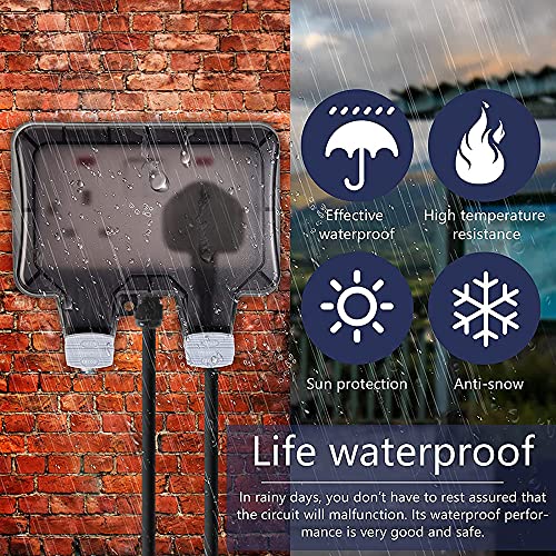 Outdoor Extension Lead 6M Waterproof IP66 Garden 2 Way Socket Long ...