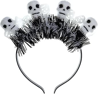 Amazon.com: Fashey Light Up Headband Halloween Lighting Skull Hair Band ...