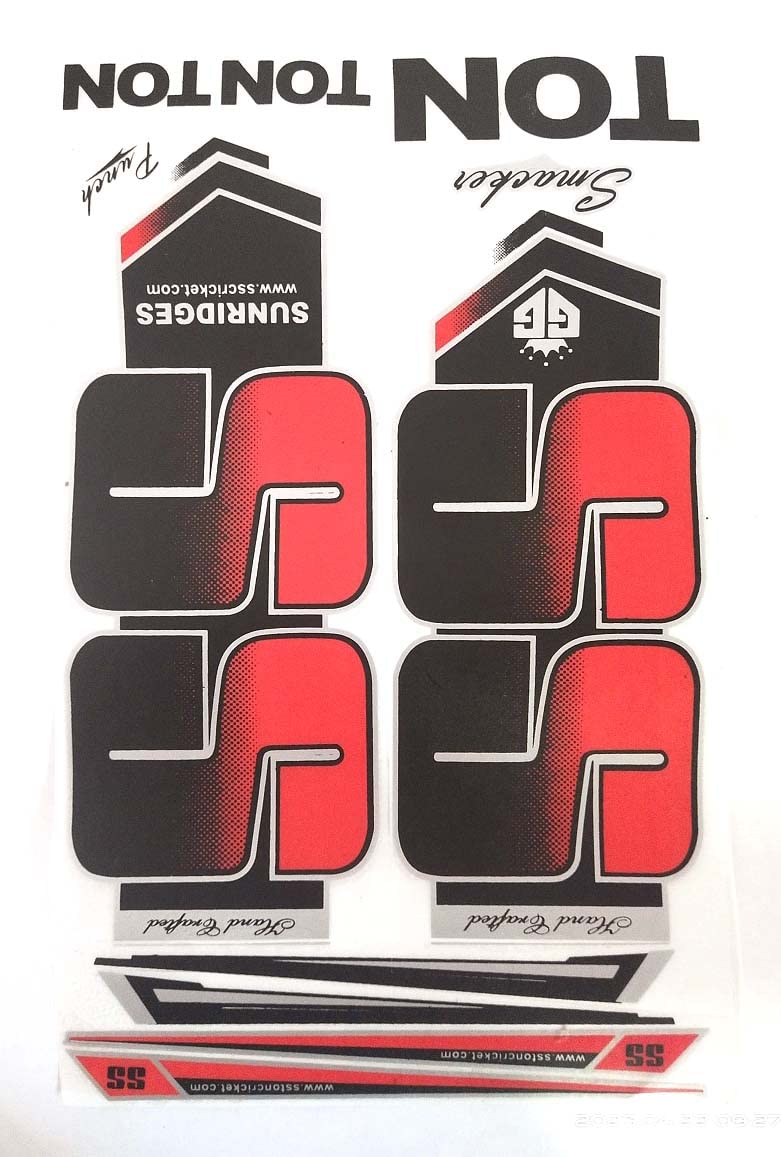 Buy Oshi .S ton Cricket bat Sticker/English Willow.Gin22 Mod Online at ...