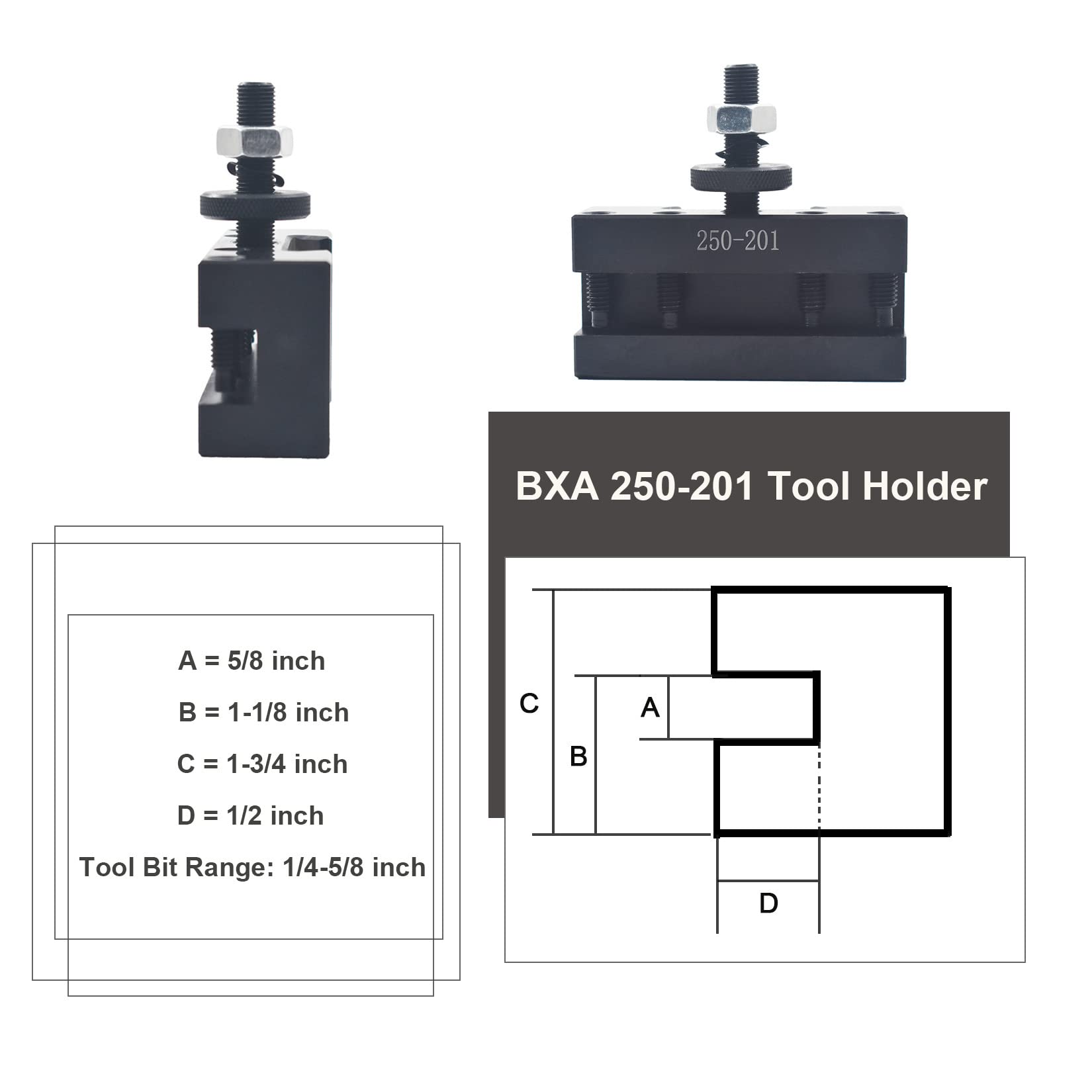 Snapklik.com : BXA #1 Quick Change Turning & Facing Lathe Tool Post ...
