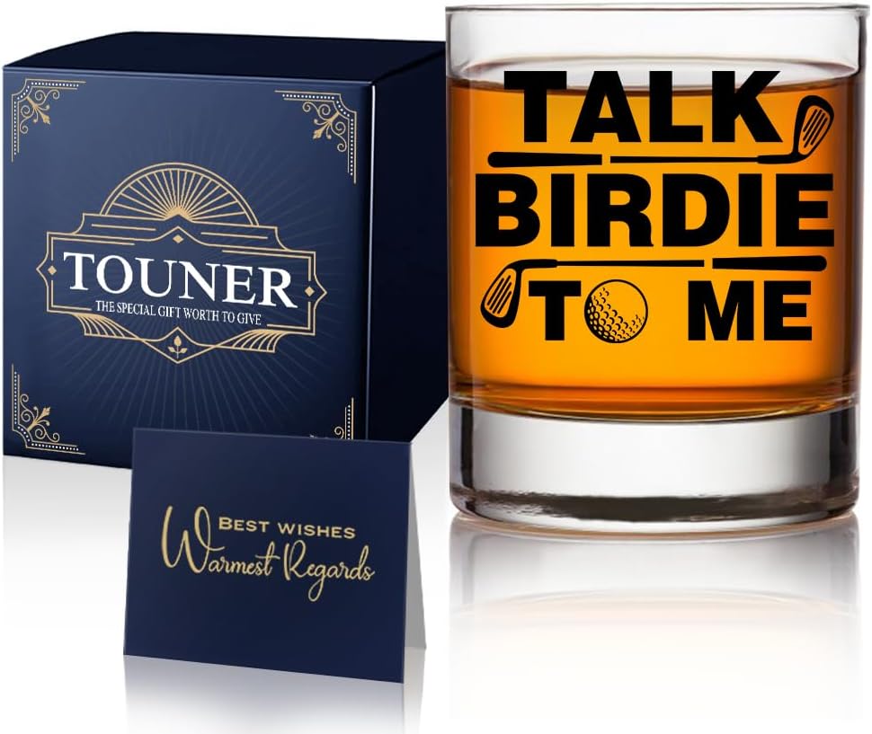 Amazon.com | TOUNER Talk Birdie To Me Old Fashioned Whiskey Glasses ...