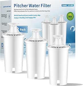 WaterJingYi Water Filter Replacement for Brita® Pitchers and Dispensers ...