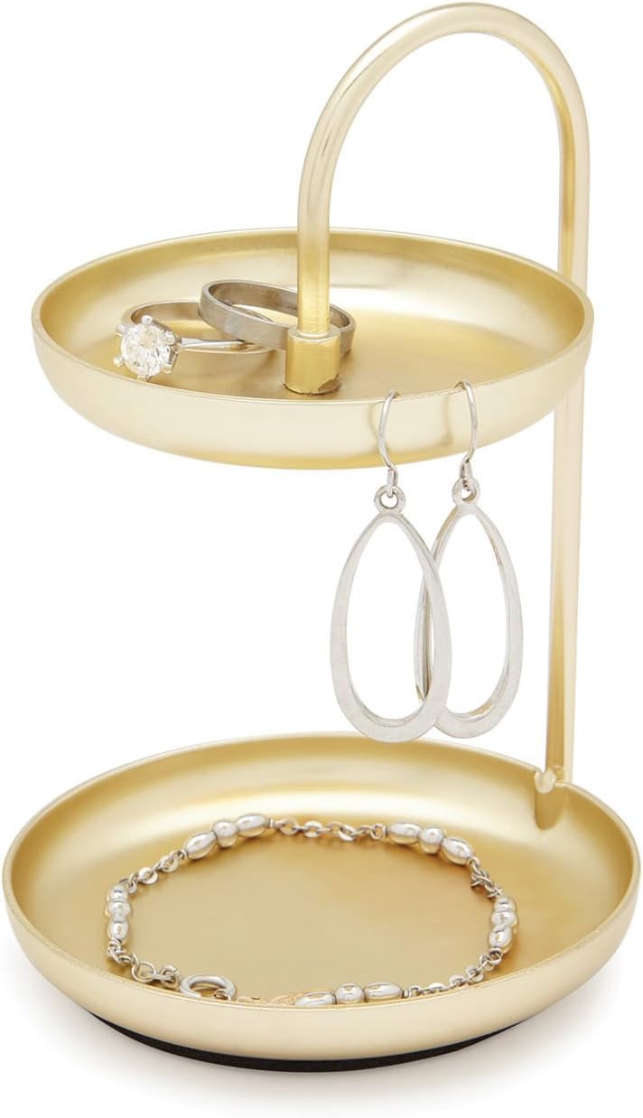 Umbra Poise (Small), Two Tiered Jewelry Tray, Ring Holder, Trinket Dish ...