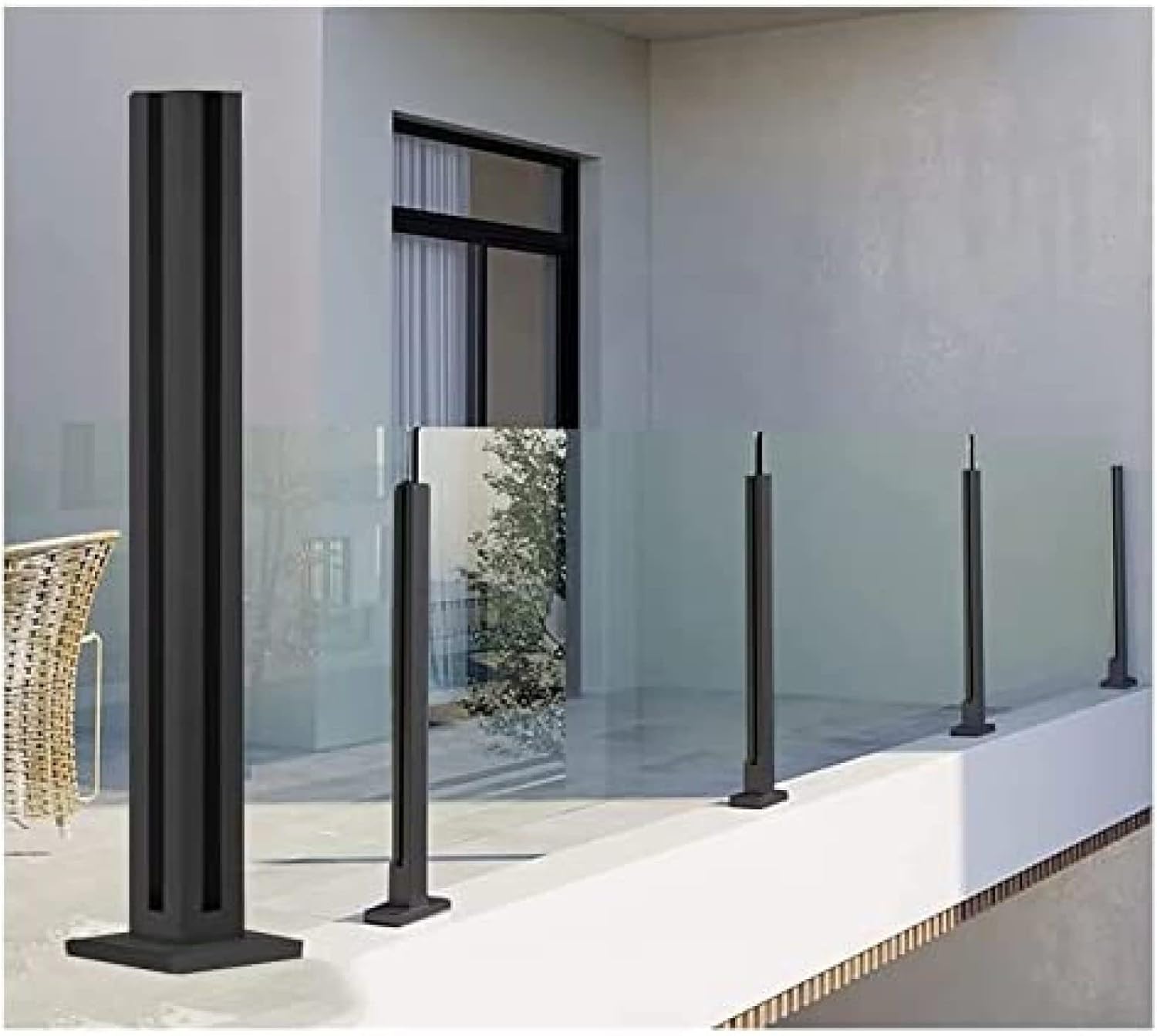 Heavy Duty Stainless Steel Glass Deck Railing System Glass Panels Post ...