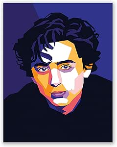 Amazon.com: PGbureau Timothée Chalamet Poster - Geometric Wall Print for Bedroom - Pop Art ...