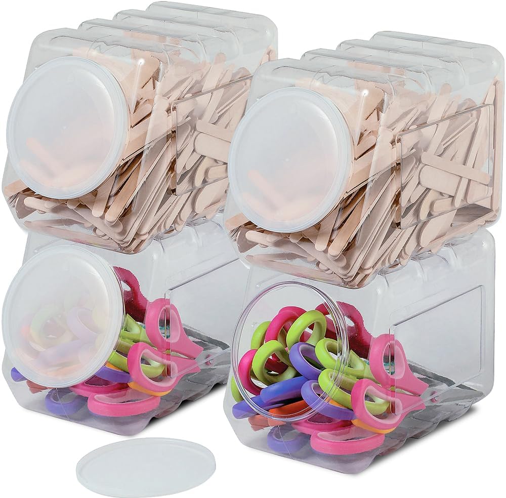 Amazon.com - Clear Pacon Interlocking Storage Containers with Lids (5.5 ...