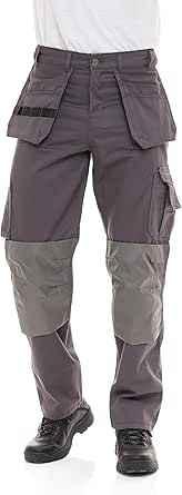 Amazon.com: Men's Heavy Duty Construction Pants with Cordura Knees ...