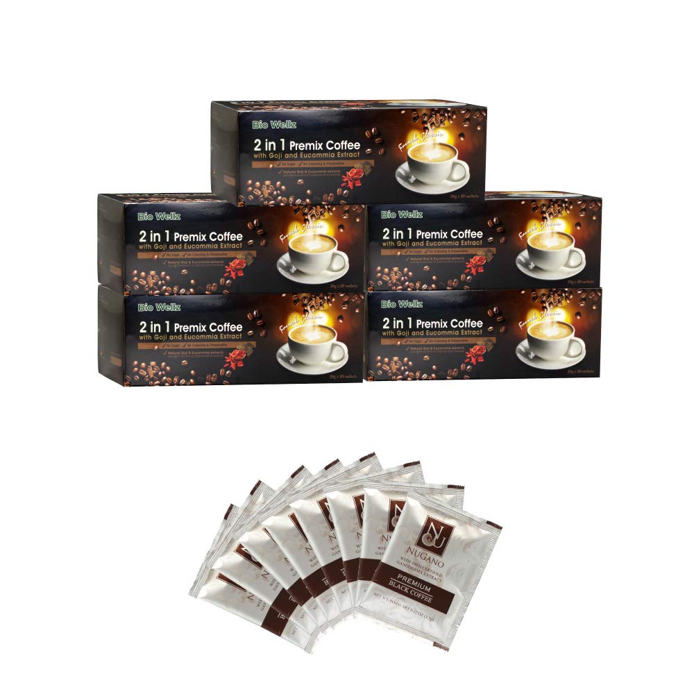 Amazon.com: 5x Bio Wellz 2-in-1 Coffee w Superfoods Sugar Free Herbal ...