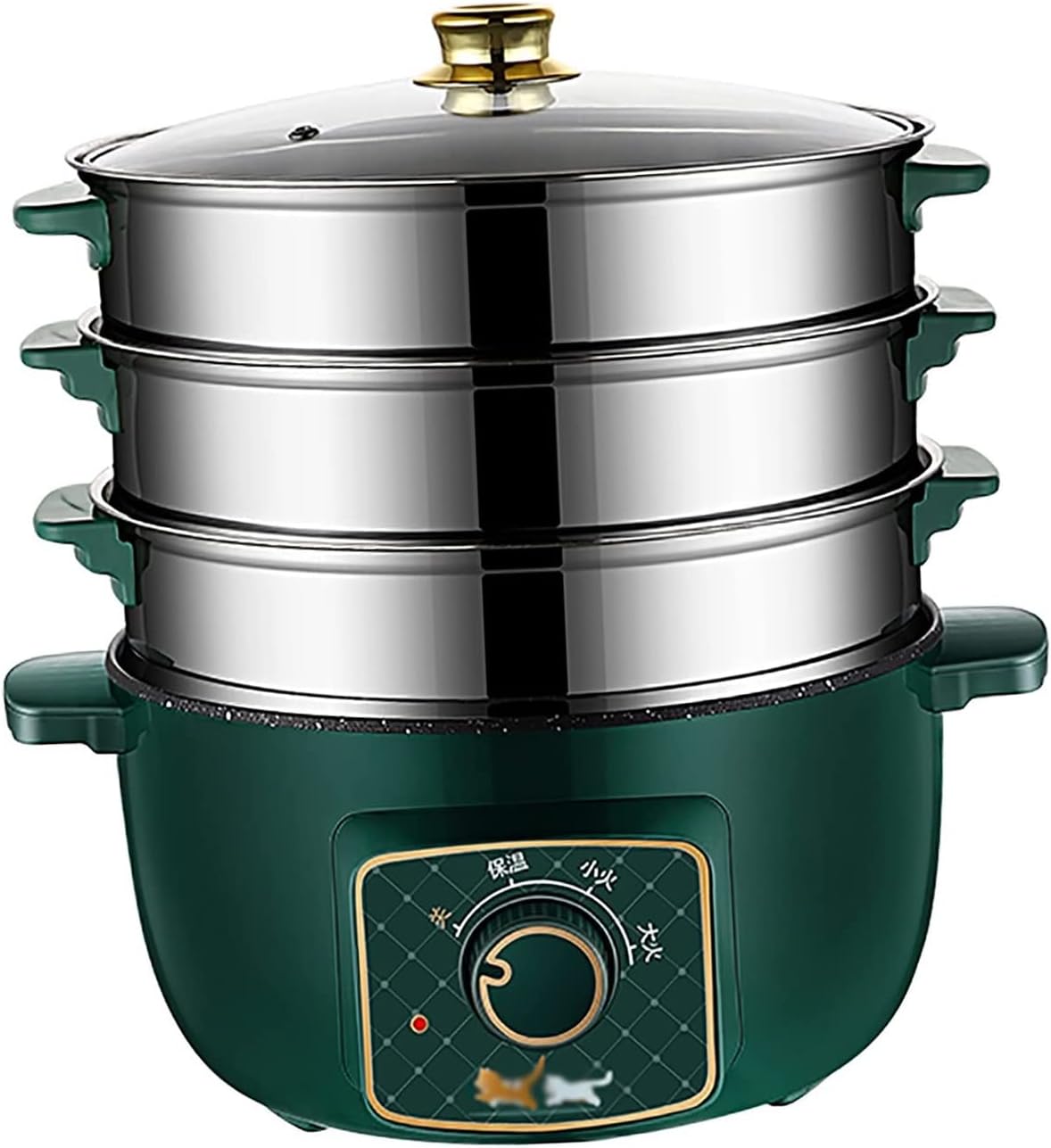 Amazon.com: THEGA Rice Cooker - 26cm, 5 Cups, Green, Non-Stick, 360 ...