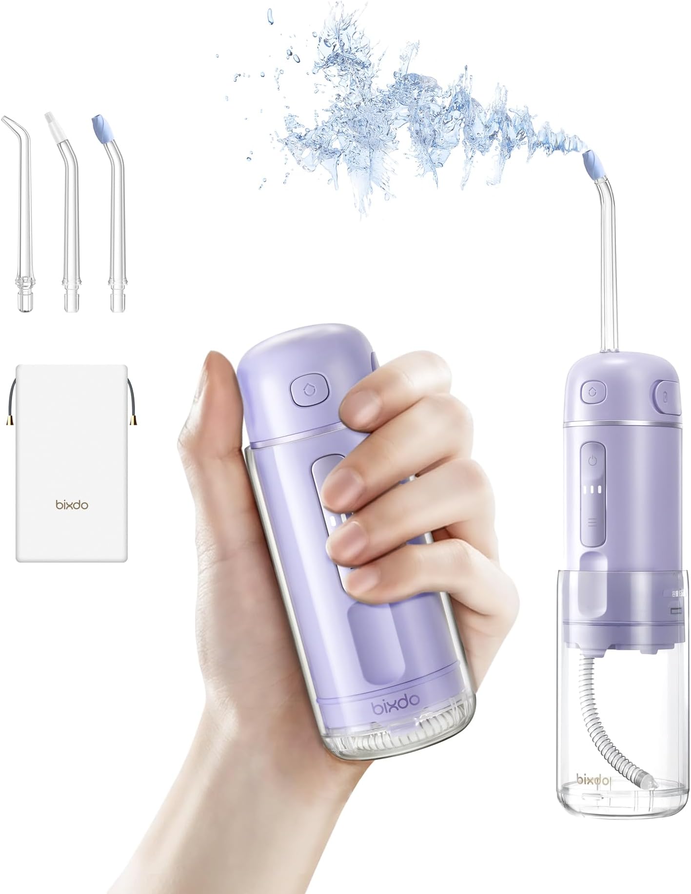 Amazon.com: bixdo Water Flosser Travel Size - Portable Water Flosser ...