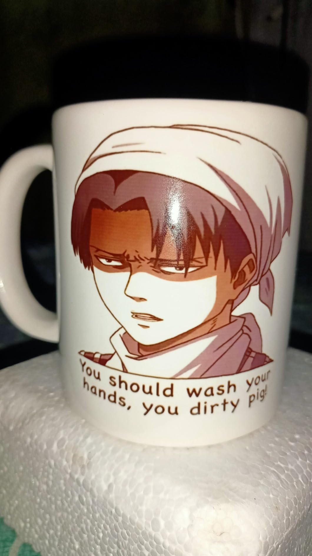 Buy CRAFT MANIACS Levi Ackerman Wash Your Hands Printed White 330 ML ...