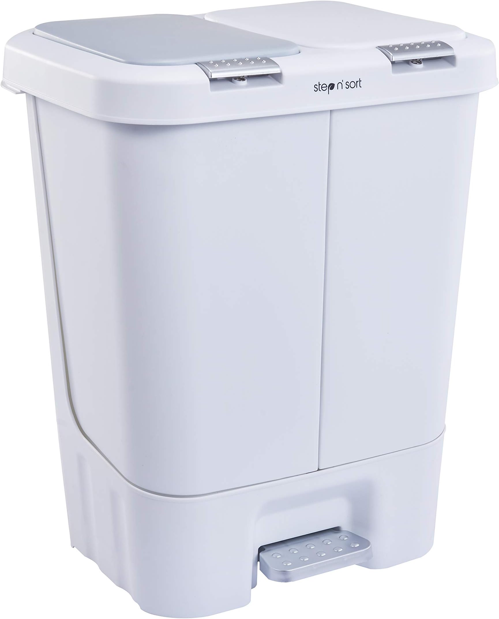 The Step N' Sort 40L (2 x 20L) Dual Trash and Recycling Bin with Spring ...