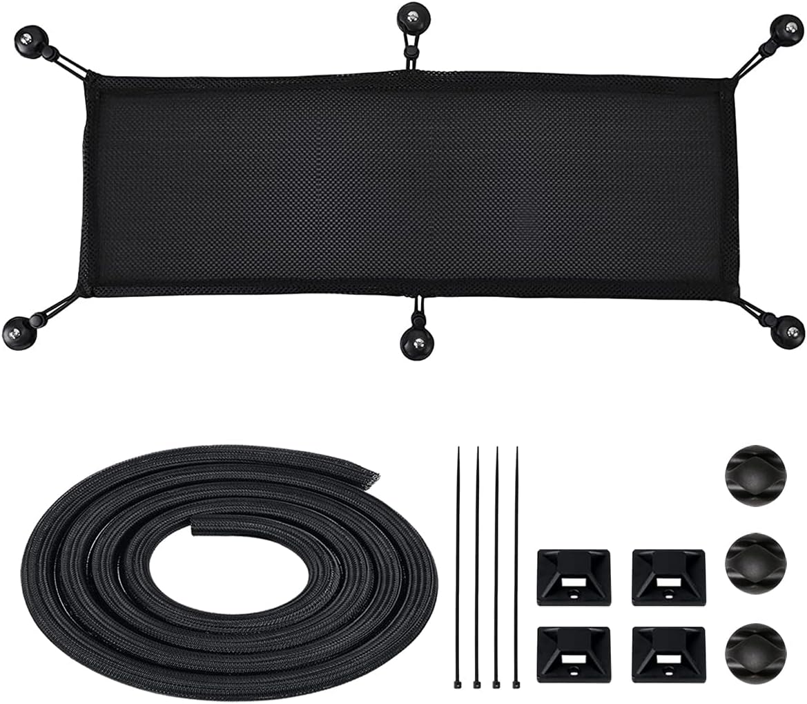 Amazon.com: OASHISU Mountable Net Cable Manager 65*25cm Under Desk ...