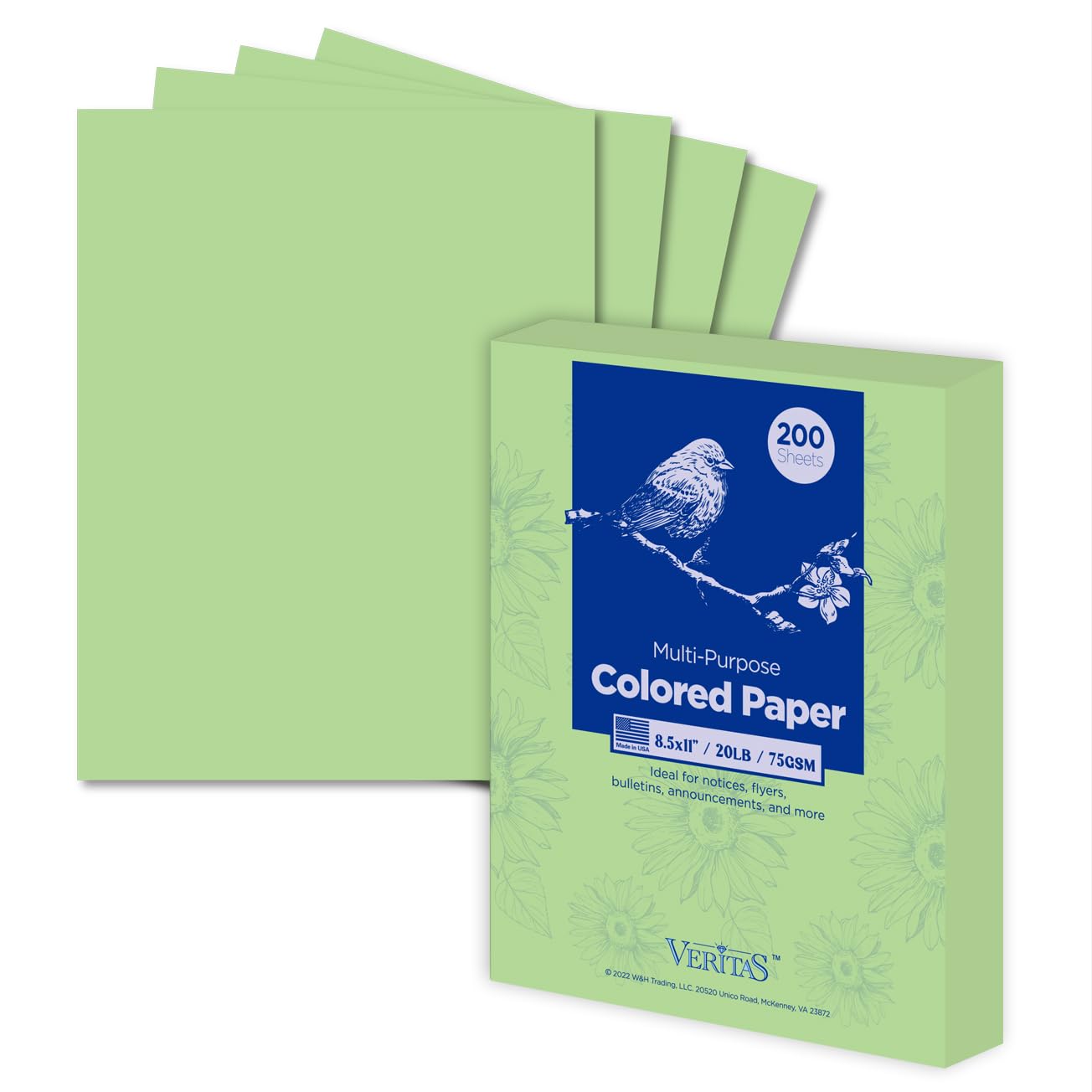 Amazon.com : WritePads Veritas Colored Copy Paper, Green Colored ...