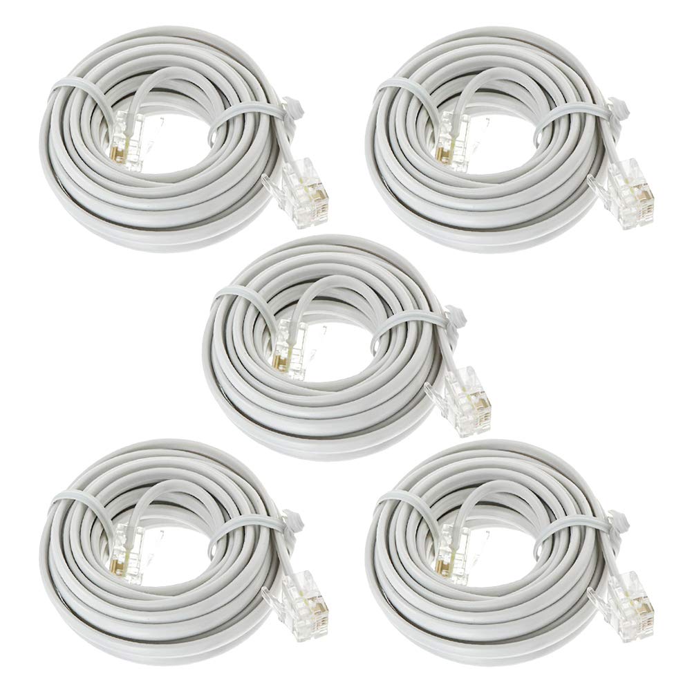 Amazon.com: Dahszhi Rj11 6P4C Modular Telephone Extension Cable Phone ...