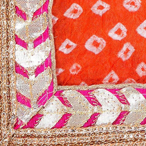 Buy Mom&dreams WOMEN'S BANDHANI JAIPURI DUPATTA AND CHUNNI (YELLOW AND ...