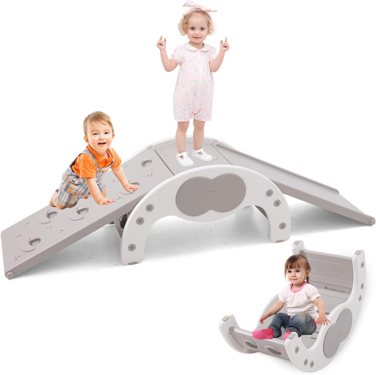 Toddler Climbing Frame, Montessori Climber Playset, 3 in 1 Kids Gym ...