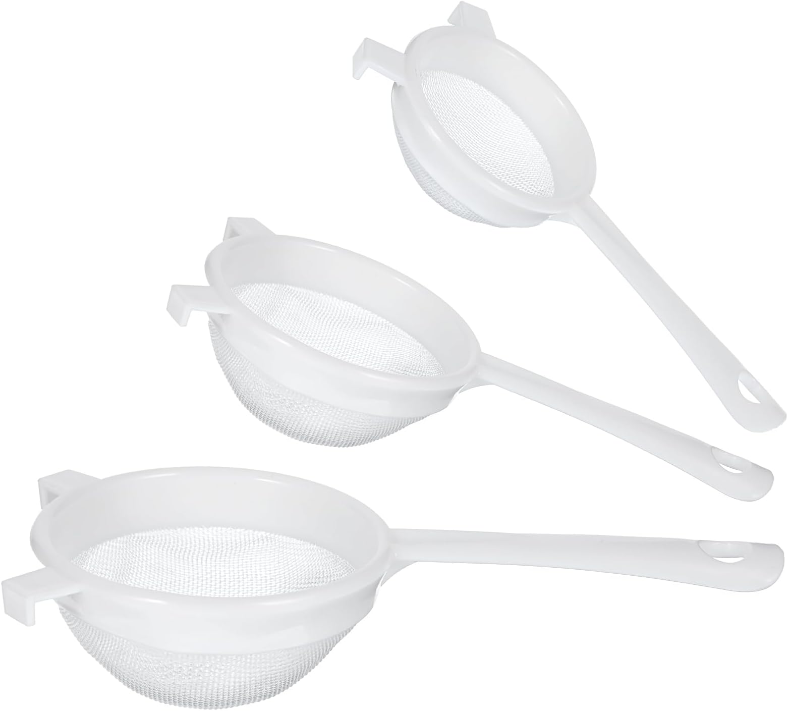 Amazon.com: 3 Pcs Plastic Mesh Strainer Set Colander with Handle - 3 ...