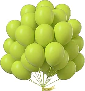 Amazon.com: PartyWoo Yellowish Green Balloons, 50 pcs 12 Inch Lime Green Balloons, Green ...