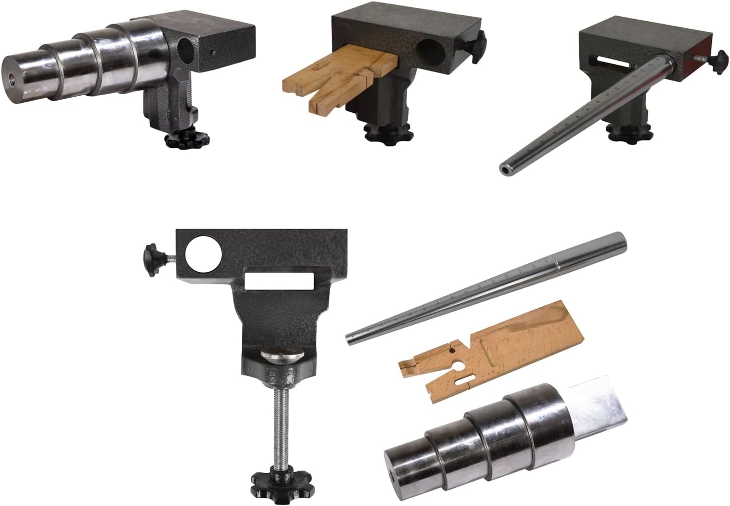 Amazon.com: 4-Piece Bench Anvil Combination V-Slot Bench Pin Ring Oval ...