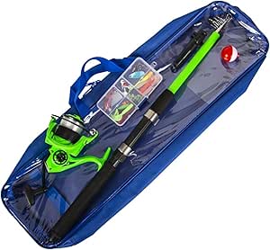 Amazon.com : Mllepjdh Fishing Rod Set Telescopic Fishing Rod and Reel ...