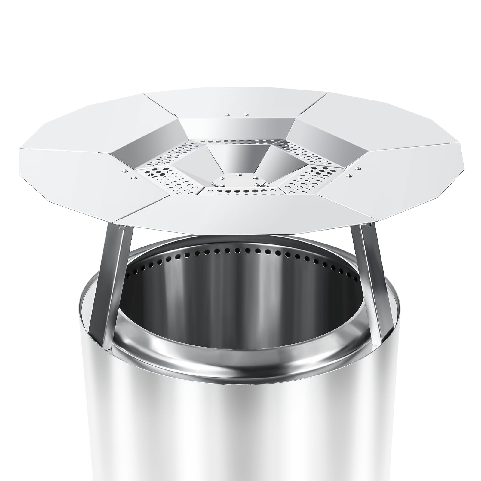 Hisencn Heat Deflector for Solo Stove Bonfire Fire Pit, with 3 Legs and ...