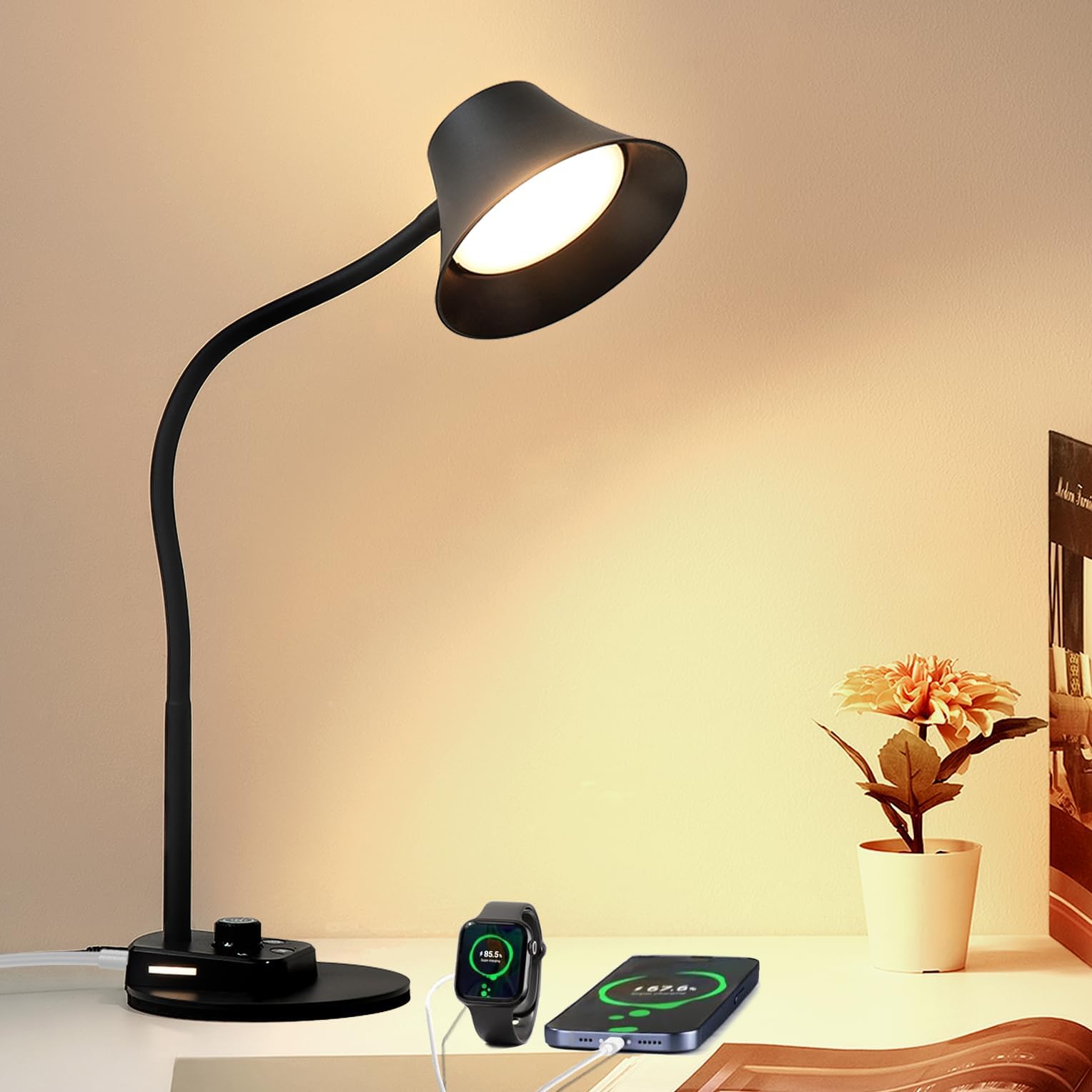 HomeFocus -LED Desk Lamp,Reading Lamp,Dimmable Desk Lamp,Table Lamp ...