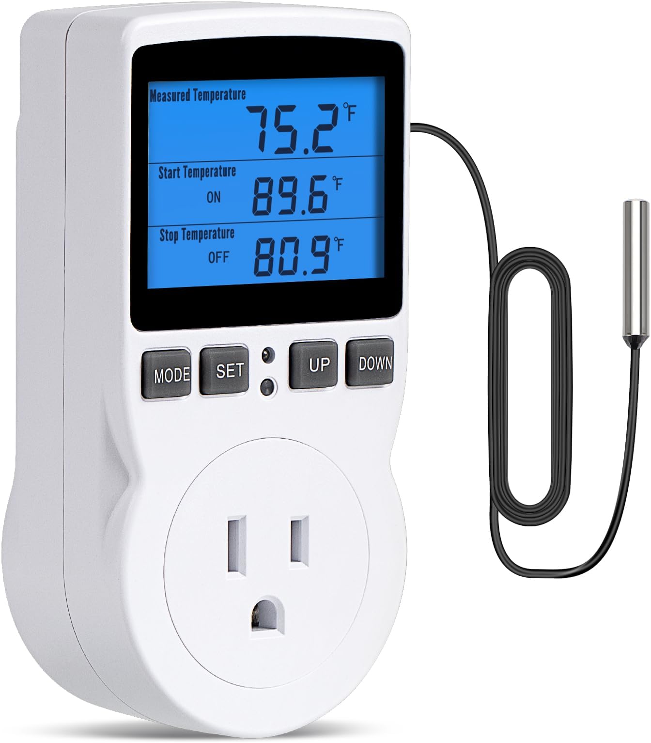 INKBIRDPLUS Plug in Thermostat Temperature Controller Digital Thermostat Outlet Heating Cooling ...