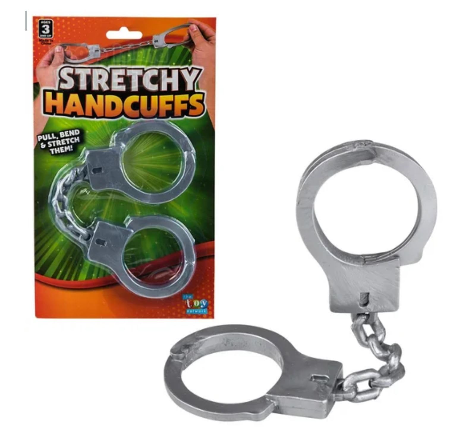 Amazon.com: HAPPY DEALS ~ Toy Stretchy Handcuffs 1 PC on Card - Fake ...