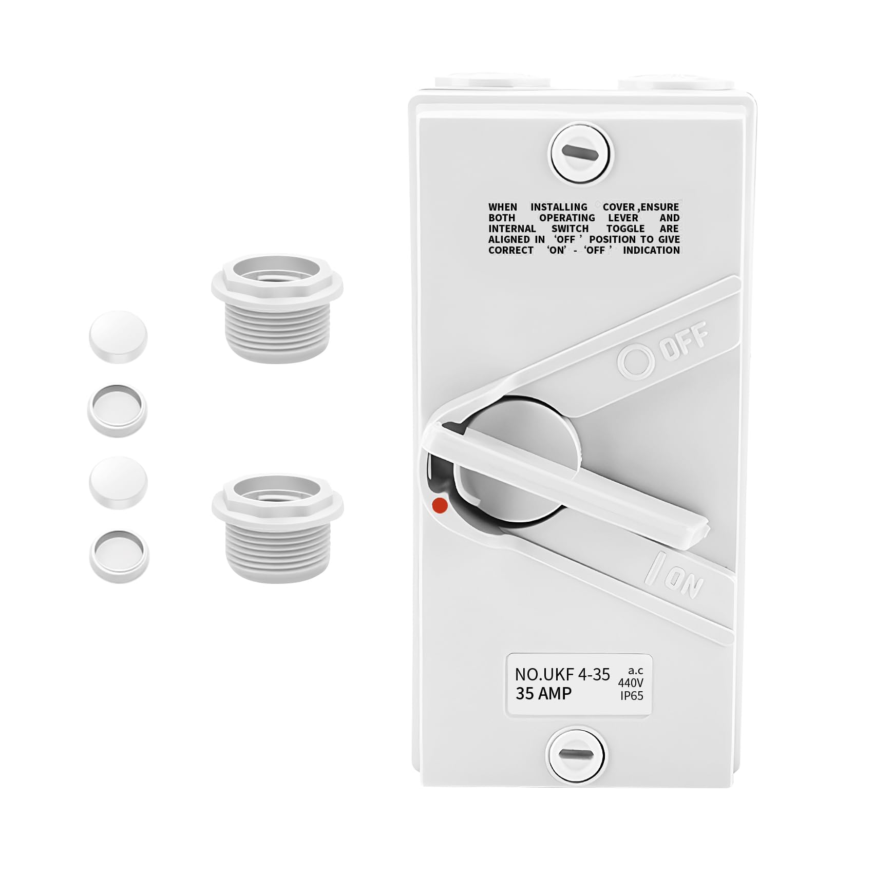 Snapklik.com : 2024 New Enclosed Motor Disconnect Switch 35A 440V 4 ...