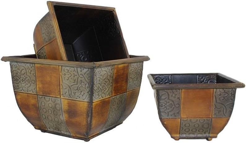 Amazon.com : Essential Décor Entrada Collection 3-Piece Checkerboard ...