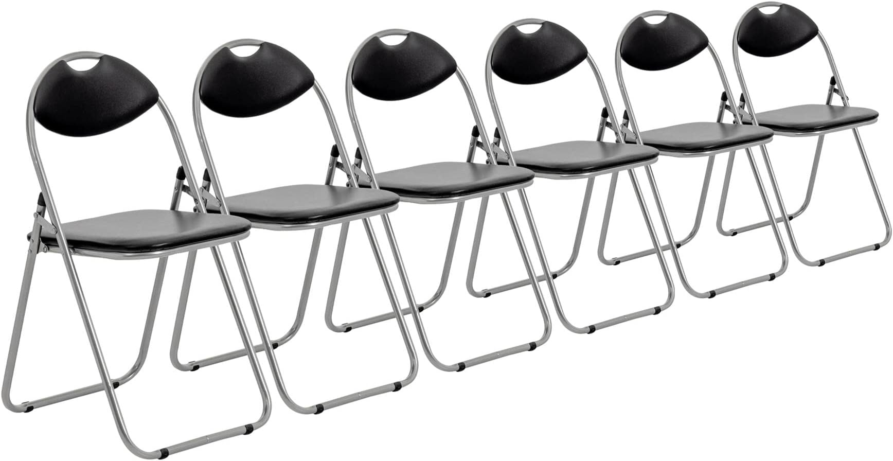 Harbour Housewares Padded Folding Chairs - Easy Store Metal Frame ...