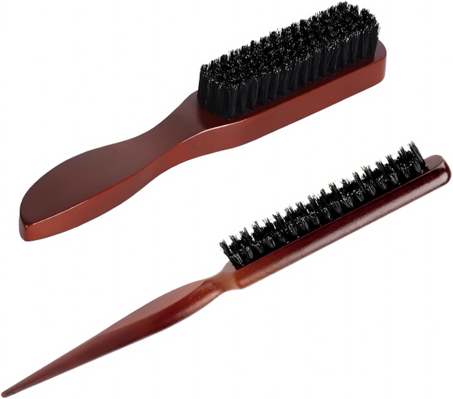 2 Pcs Boar Bristle Hair Brush, Slick Back Hair Brush Slick Back Brush ...