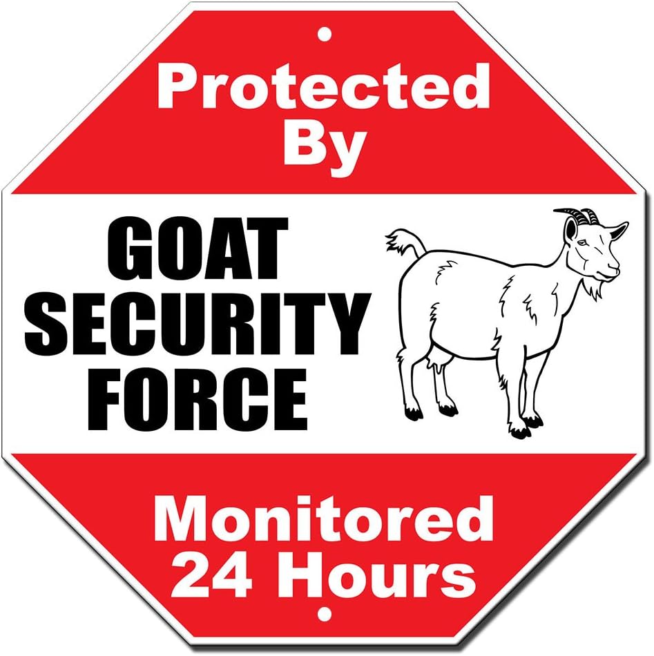 Amazon.com: Fastasticdeals Protected by Goat Security Novelty Funny ...